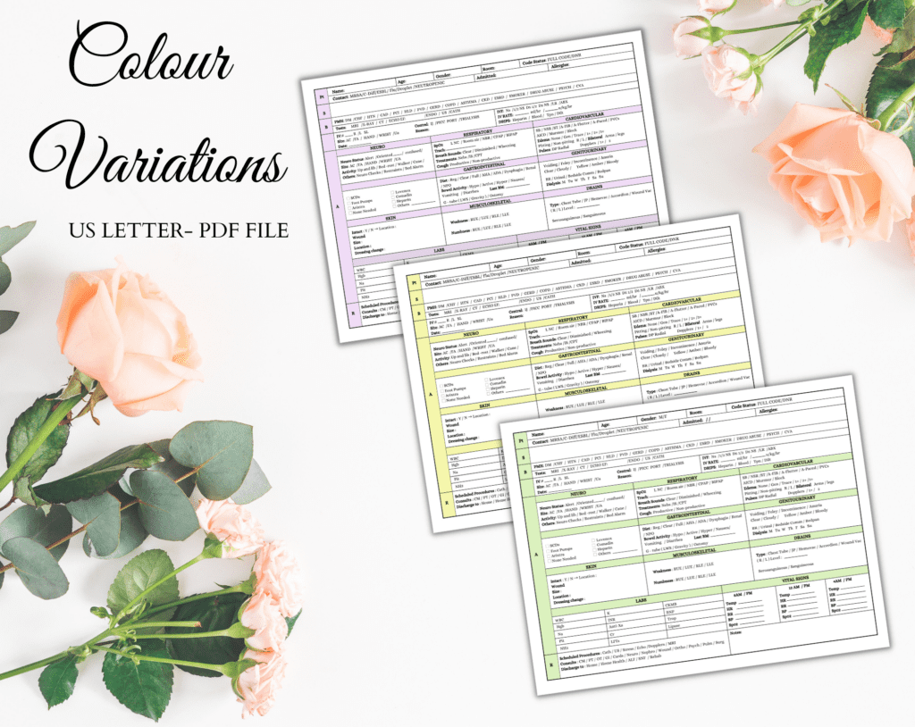 Nurse Sheet Report | Instant Download | Nurse Reporting | Printable ...